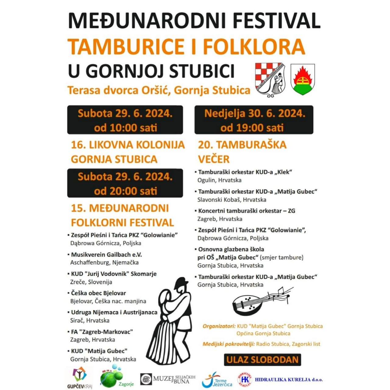 Dođite na Međunarodni festival tamburice i folklora u Gornjoj Stubici ...